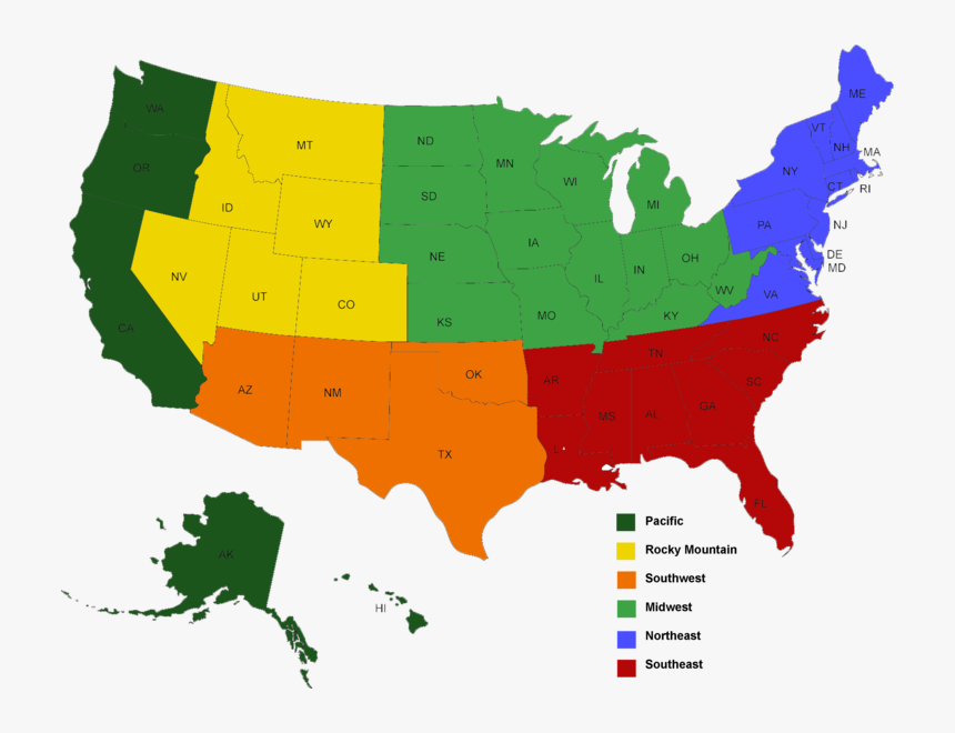 Us Regional - Calvin Coolidge Electoral Map, HD Png Download ...