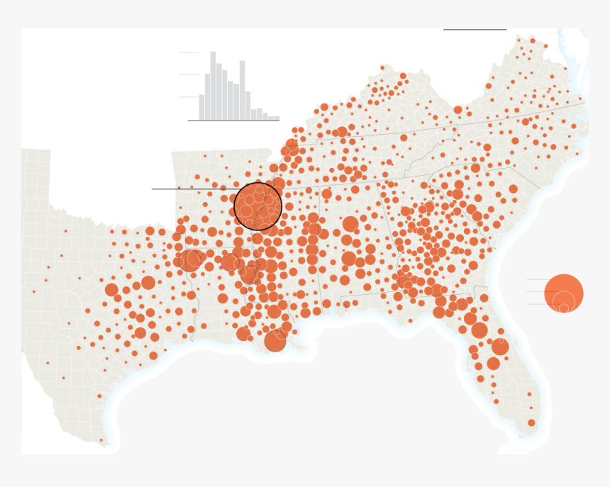 Lynching-artboard - Map Of Lynchings In America, HD Png Download ...