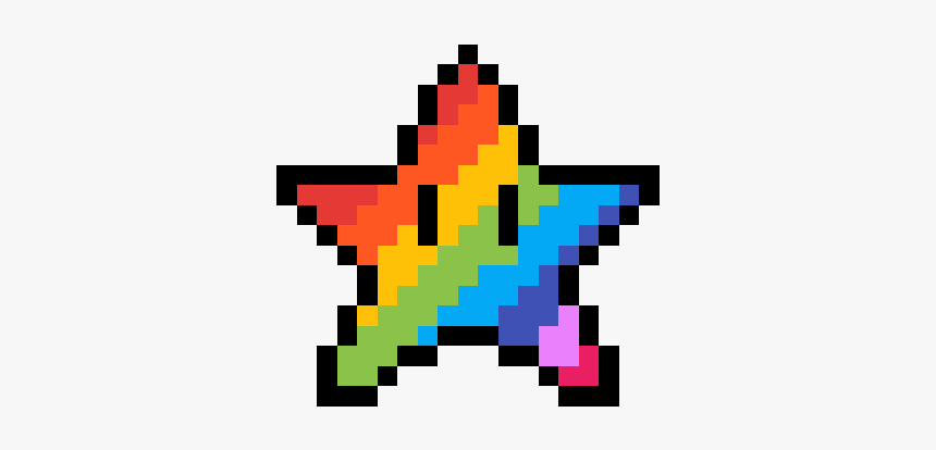 Pixel Art Mario Ster, HD Png Download , Transparent Png Image - PNGitem