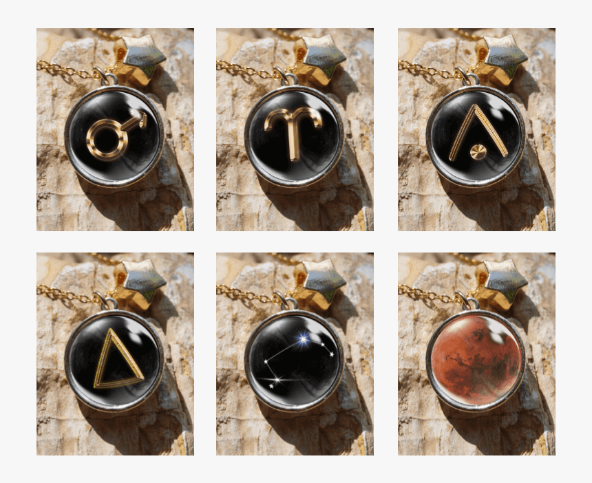 Aries Designs As Pendants In Gold Colour Setting - Pendant, HD Png ...