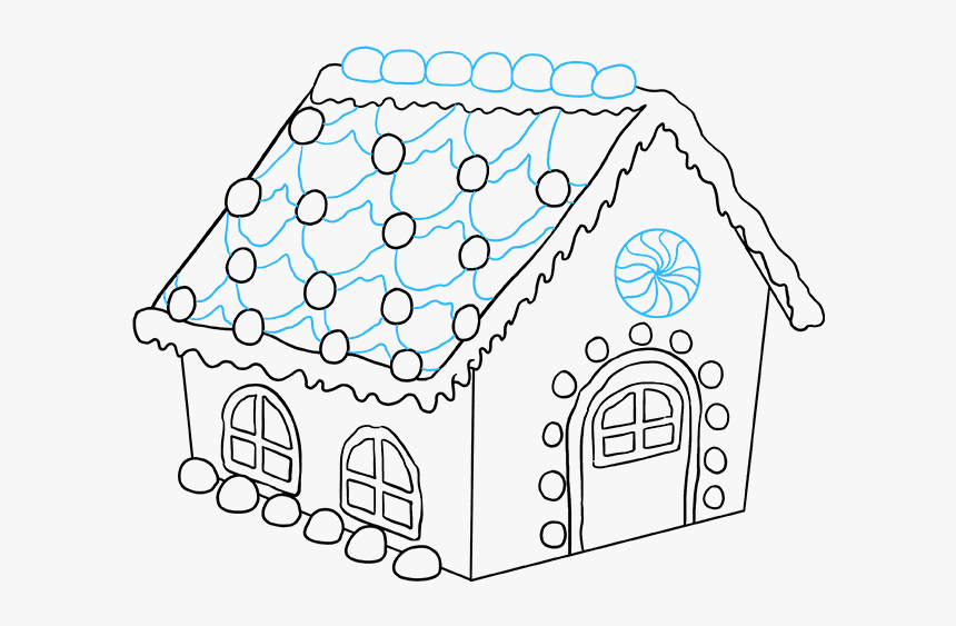 How To Draw Gingerbread House - Drawing How To Draw A Gingerbread House ...