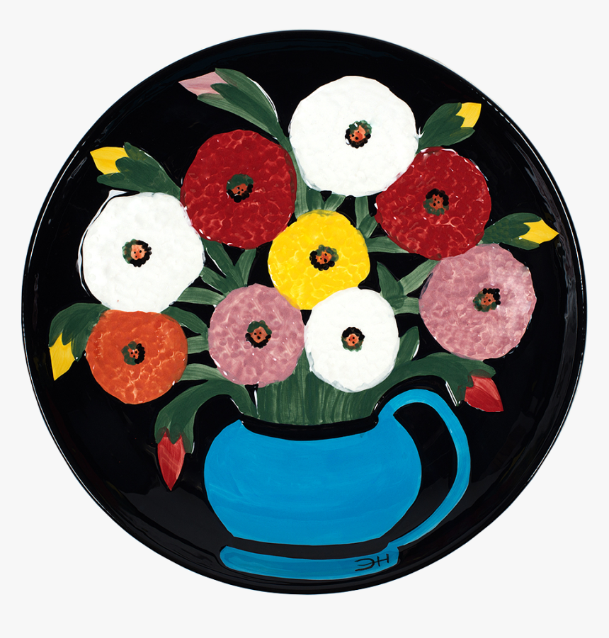 Clementine Hunter Zinnias Looking At You Platter - Clementine Hunter ...