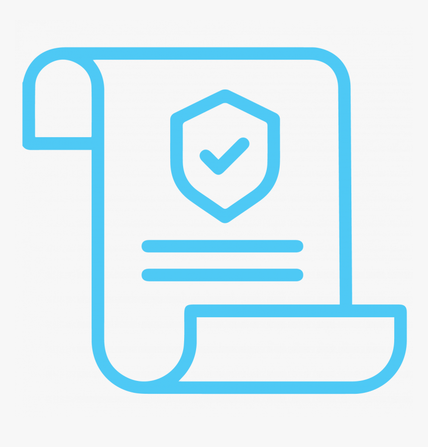 Paper Folded In Scroll With Shield Checkmark And Two - Policy Icon Png ...