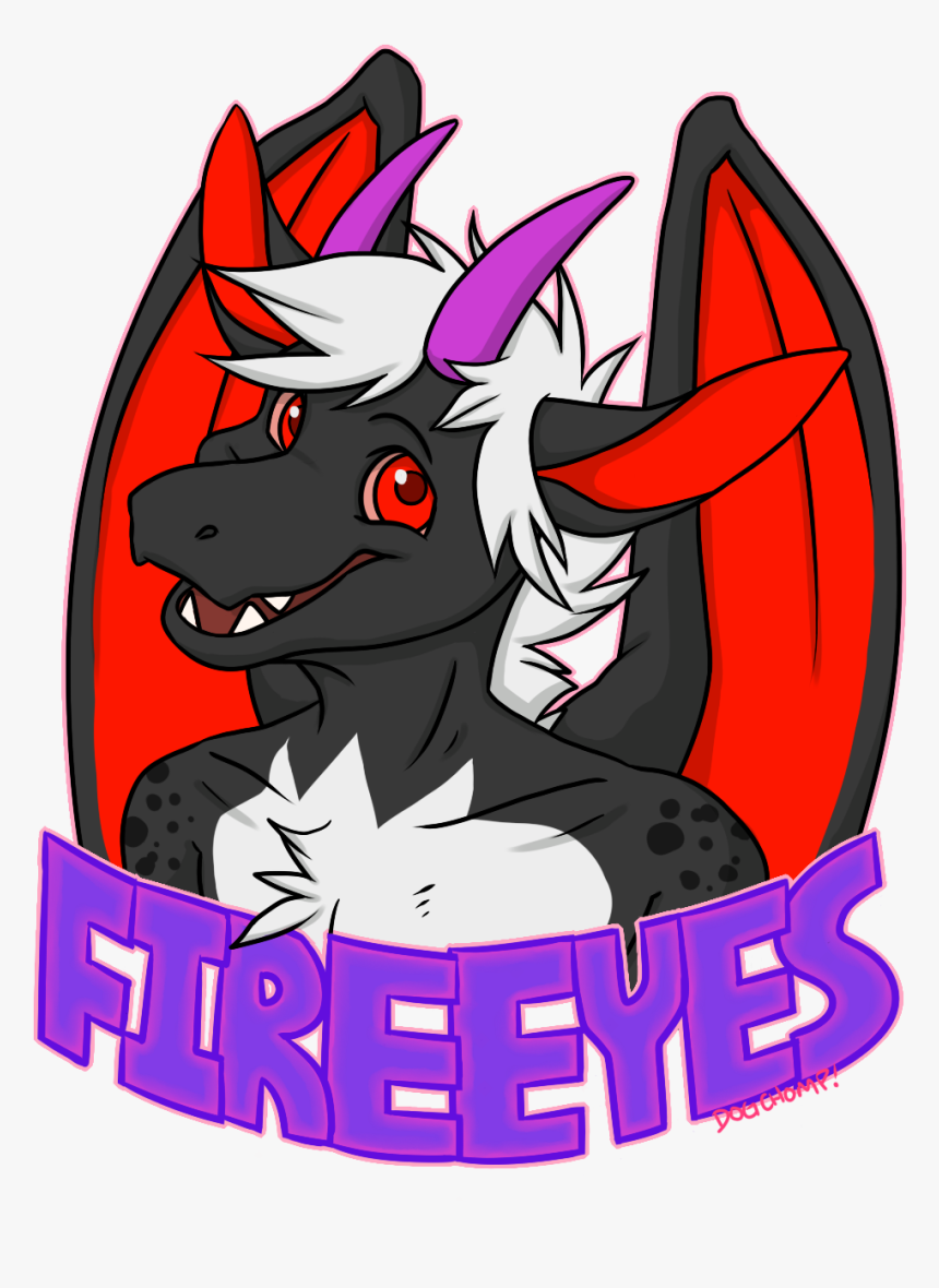 Badge - Fire Eyes - Cartoon, HD Png Download , Transparent Png Image ...