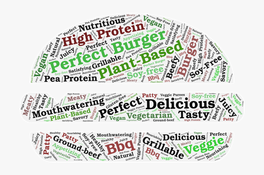 Praeger S Food Service Perfect Burger Word Cloud - Goodmark, HD Png ...