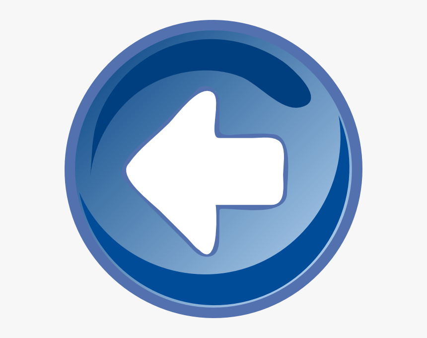 Button Blue Left Svg Clip Arts - Sign, HD Png Download , Transparent ...