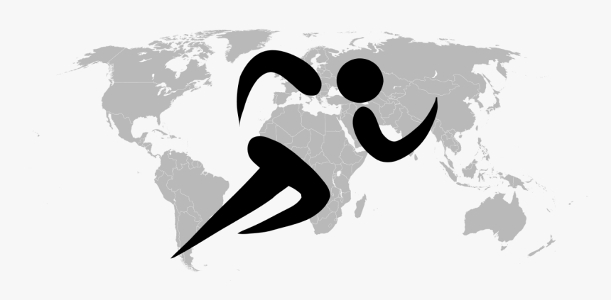 Runner Over Blank Map - Germany And India Map, HD Png Download ...