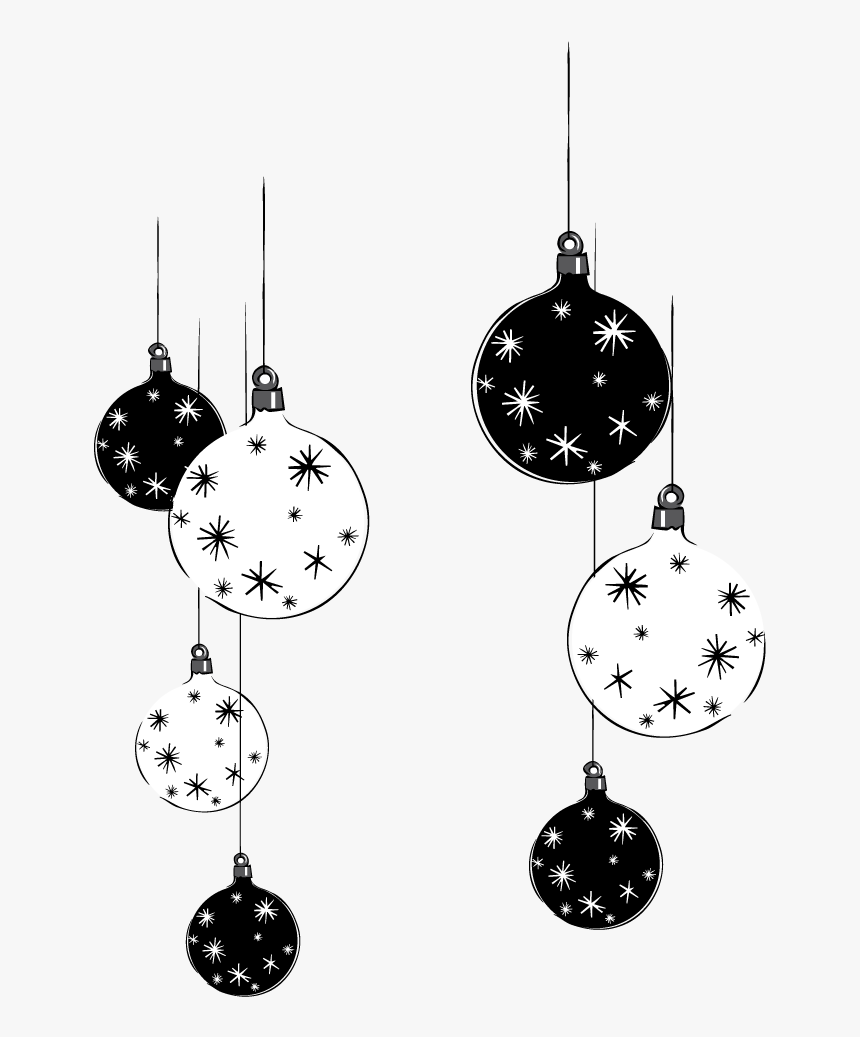 Collection Baubles Png Clipart - Christmas Balls Png Black And White ...