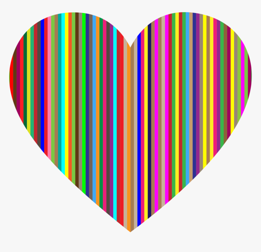 Transparent Vertical Clipart - Striped Heart, HD Png Download ...