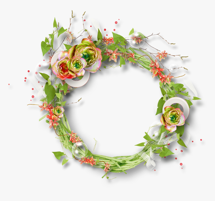 Floral Frame Png - Wreath, Transparent Png , Transparent Png Image ...