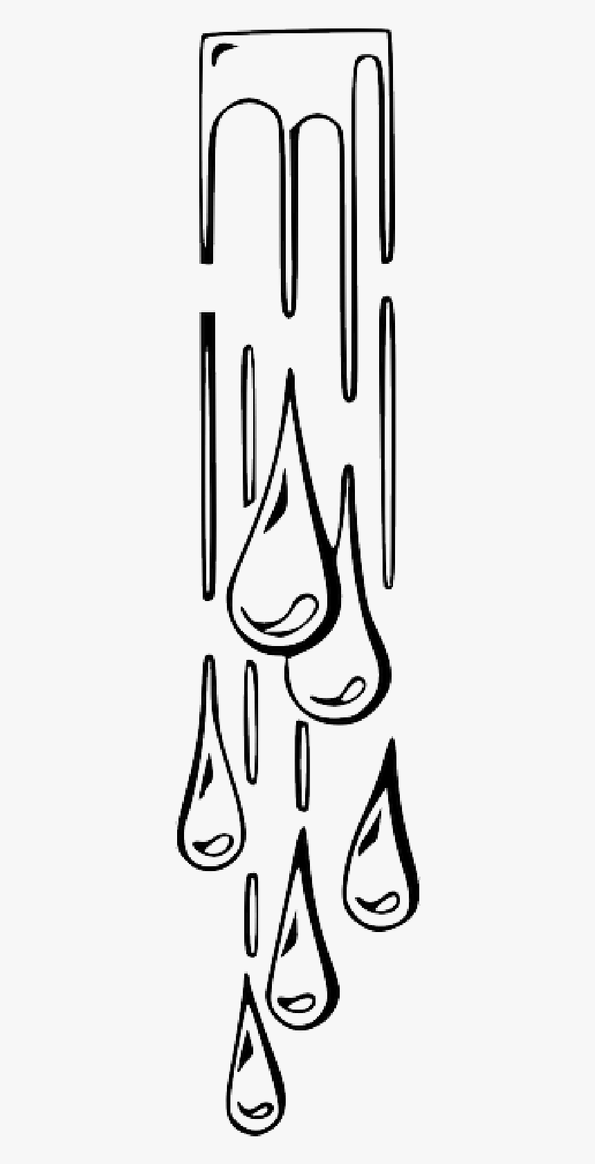 Water, Outline, Cartoon, Rain, Drop, Coloring, Drops - Cartoon Rain ...