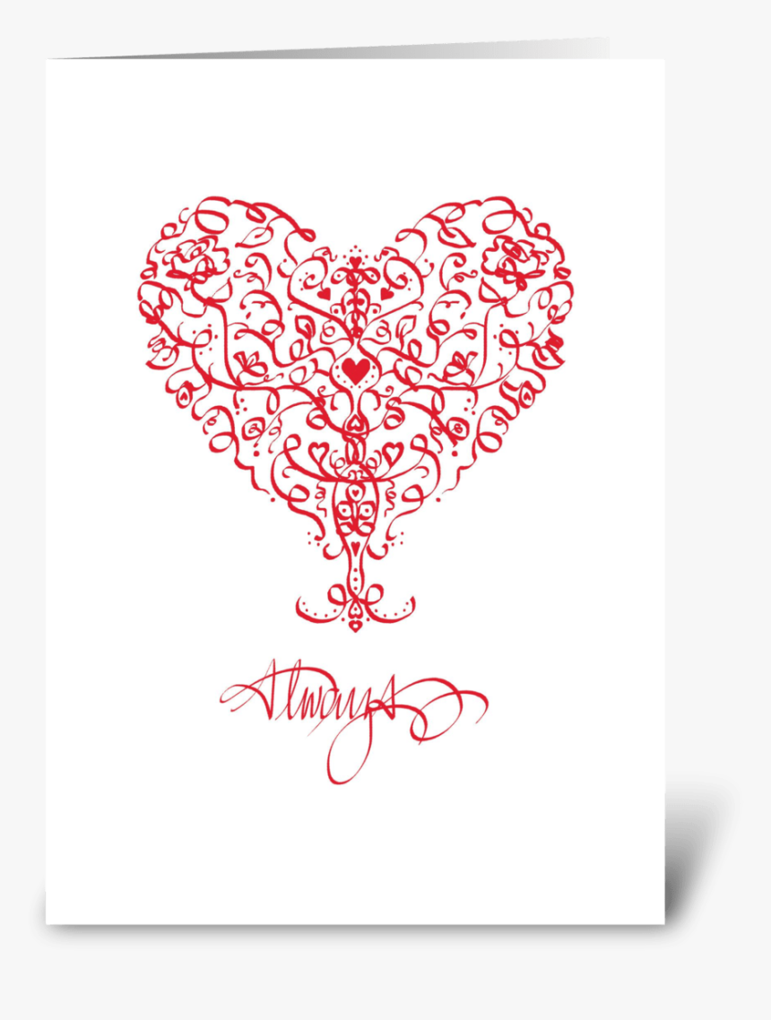 Ribbon Heart, Love Greeting Card - Heart, HD Png Download , Transparent ...