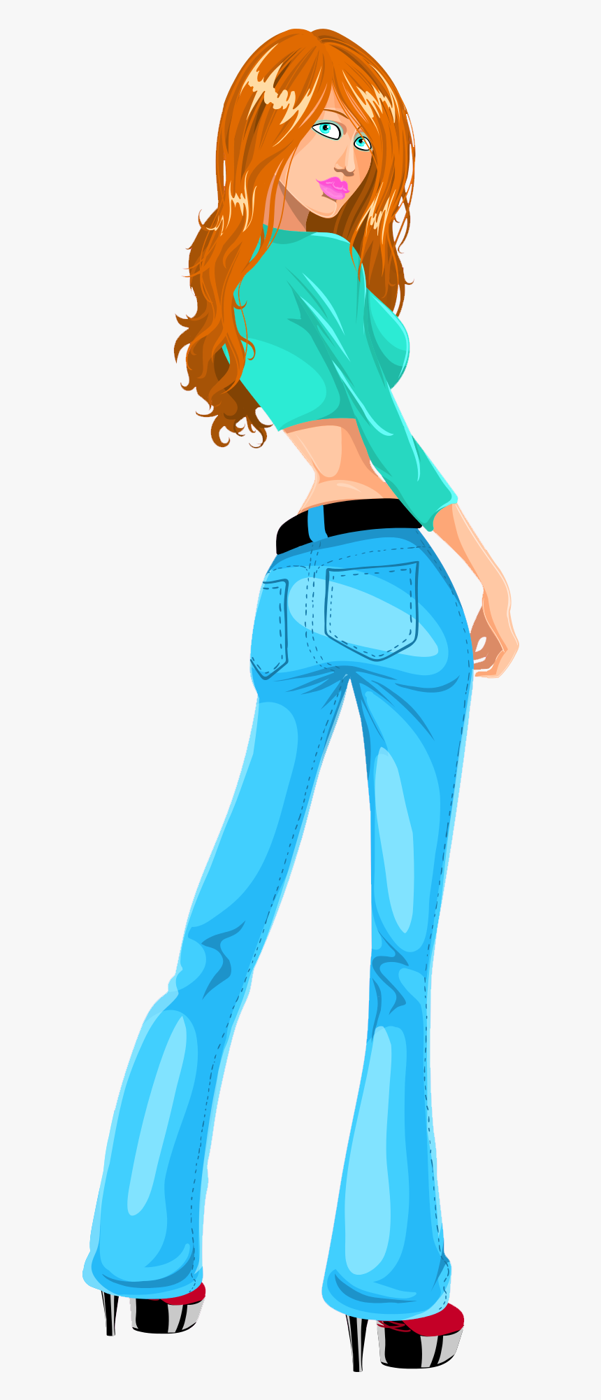 Lady Clipart Standing - Cartoon, HD Png Download , Transparent Png ...