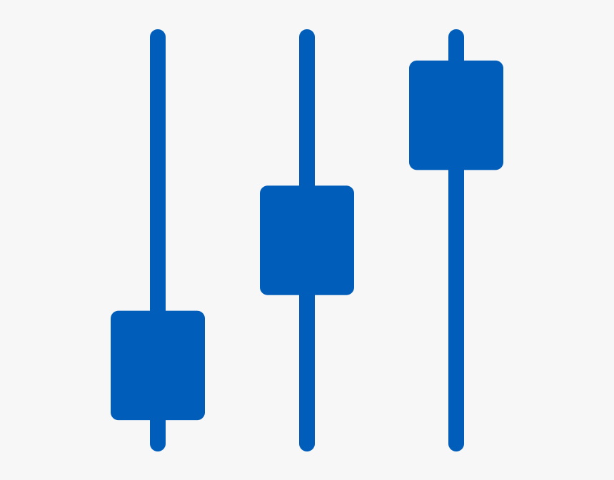 Blue Controls Icon To Show How You Can Set Custom Lengths - Icon, HD ...