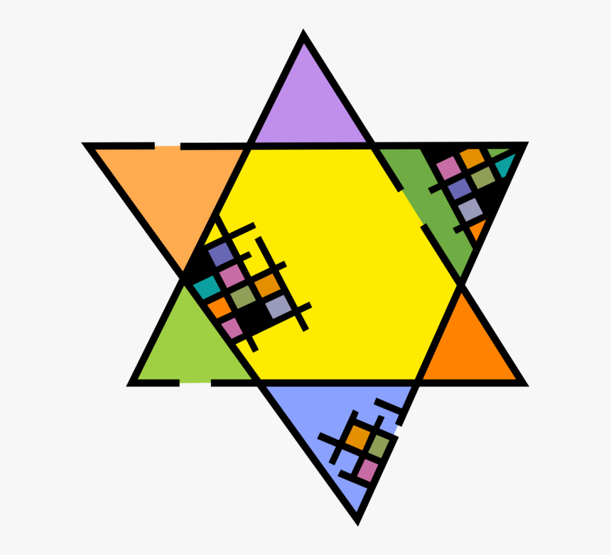 Vector Illustration Of Star Of David Shield Of David, HD Png Download ...