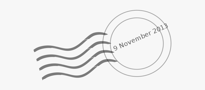 Postage Cancellation Mark 9 November - Line Art, HD Png Download ...