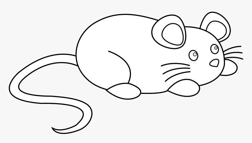 Line Art,coloring Book,snout,tail,black And - Cute Mouse Clipart Easy ...