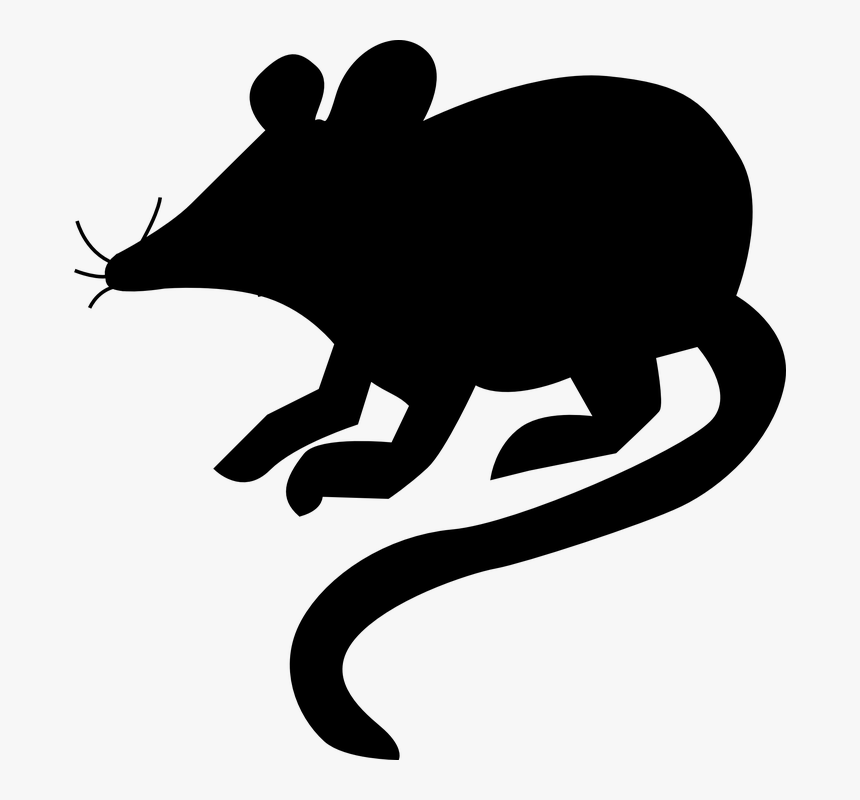 Mouse Rat Silhouette - Silueta De Un Raton, HD Png Download ...