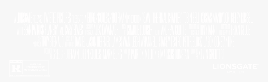 Horror Movie Billing Block , Png Download - Colorfulness, Transparent ...