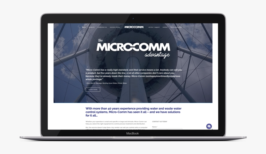 Microcomm Macbook Web Mockup Copy - Led-backlit Lcd Display, HD Png ...