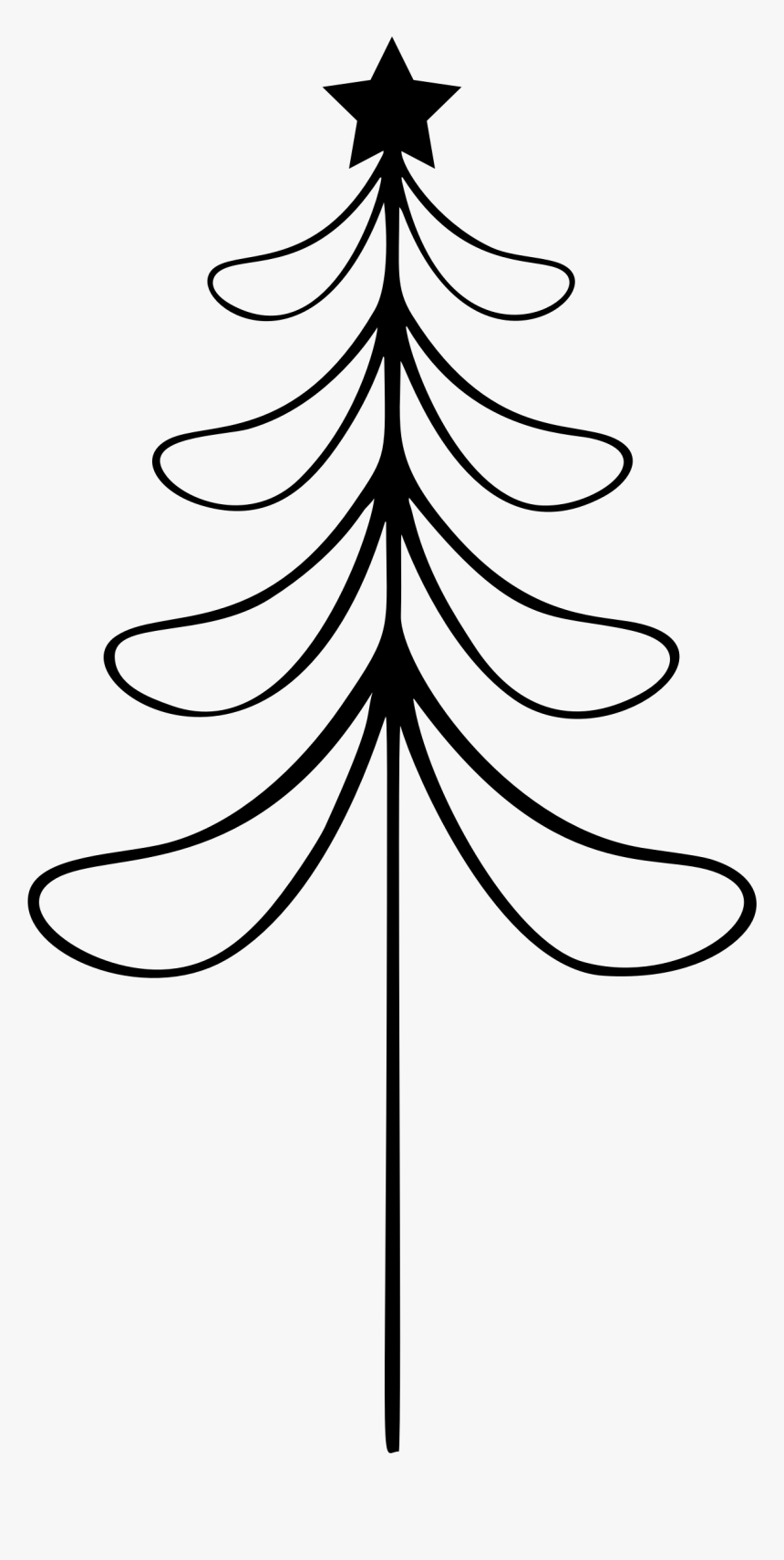 Abstract Christmas Tree Line Art 2 Clip Arts - Line Art, HD Png ...