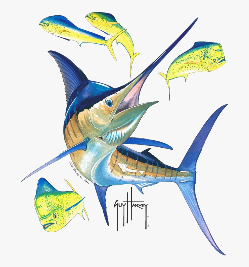 Guy Harvey Logo Marlin - Marlin Fish Guy Harvey, HD Png Download ...