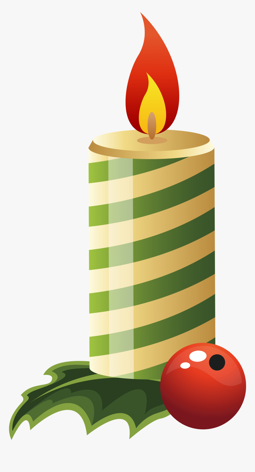 Green Christmas Candle Png - Free Transparent Christmas Candle Clipart ...