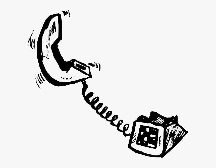 Old, Phone, Outline, Cartoon, Telephone, Free, Style - Phone With Cord ...