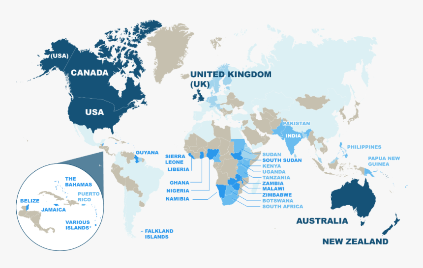 Where Is English Spoken Map