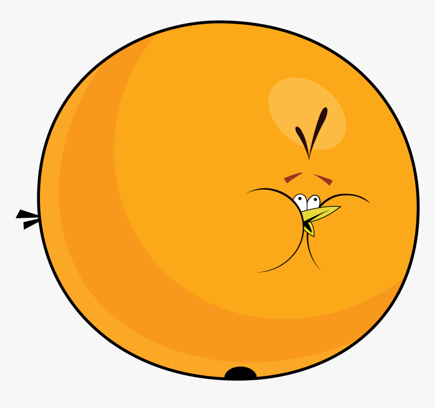 Angry Bird Inflated By - Orange Angry Birds Characters, HD Png Download ...