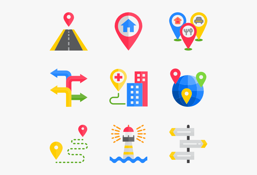 Svg Marker Flat Map - Screen Navigation Icon, HD Png Download ...
