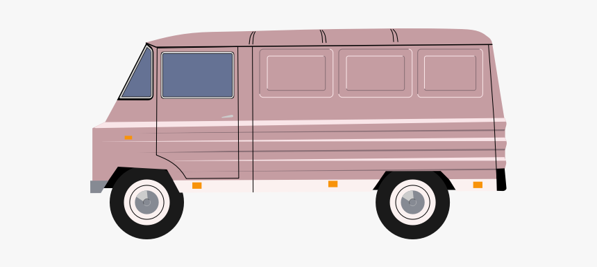 Vector Illustration Of Purple Delivery Van - Van Pink Png, Transparent ...