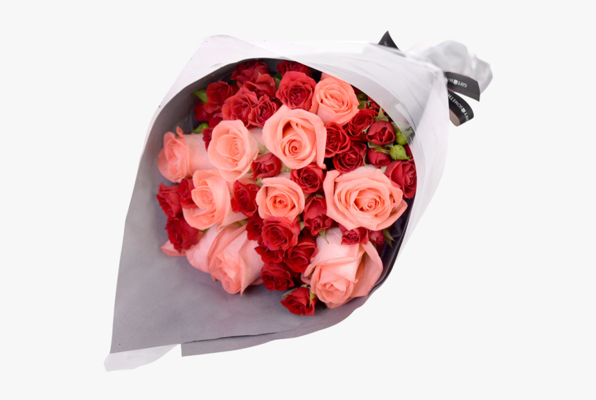 Pink Roses & Mini Roses Bouquet - Flower, HD Png Download , Transparent ...
