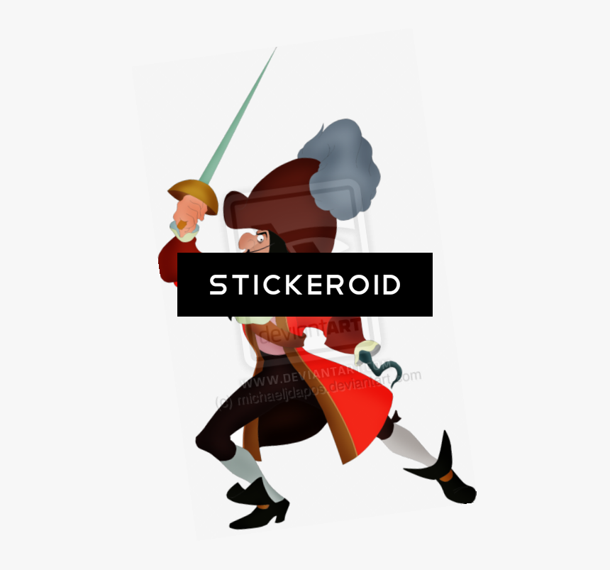 Captain Hook Cartoons Disney , Png Download - Illustration, Transparent ...