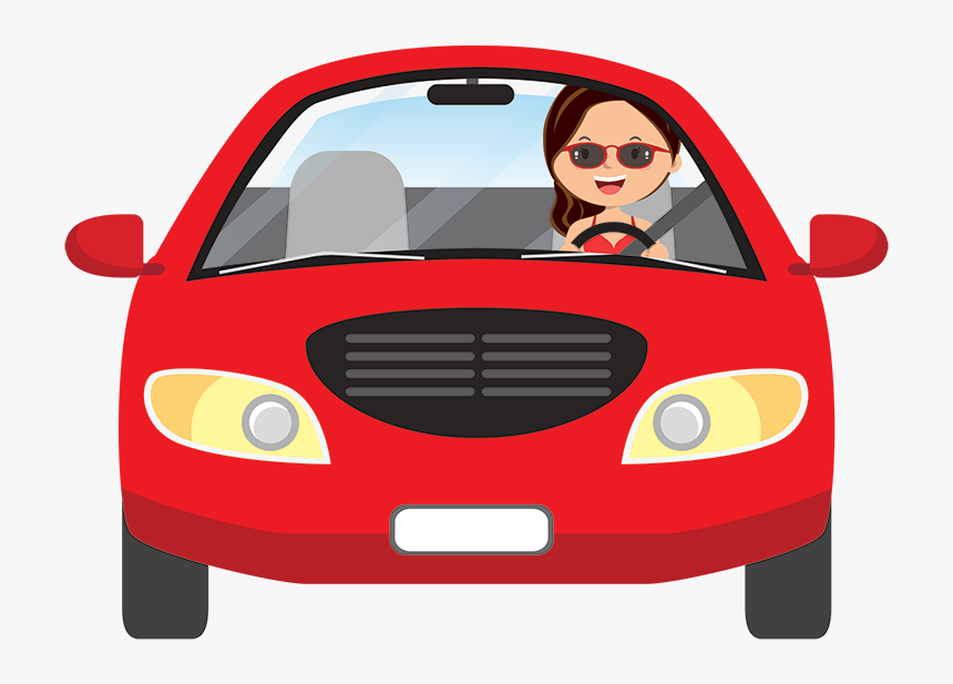 Transparent Car Driving Away Png - Lady Driving Clipart, Png Download ...