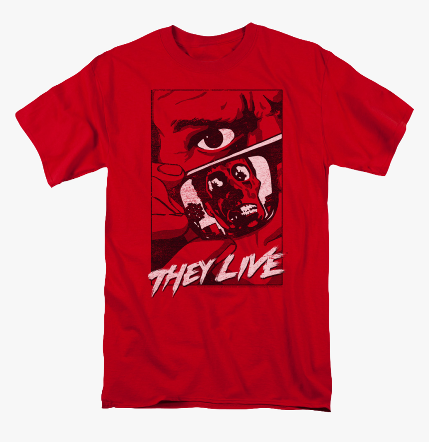 Graphic Poster They Live T-shirt - T-shirt, HD Png Download ...