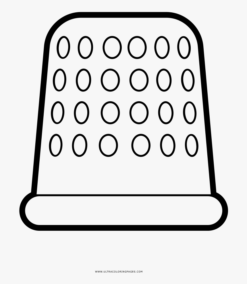 Thimble Coloring Page - Line Art, HD Png Download , Transparent Png ...