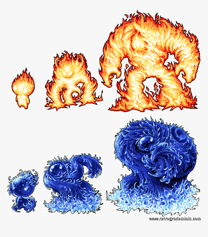 Fire Elemental Pixel Art, HD Png Download , Transparent Png Image - PNGitem