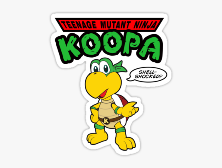 Teenage Mutant Nin Koopa Shell Shocked Kyubey Yellow - Cartoon, HD Png ...