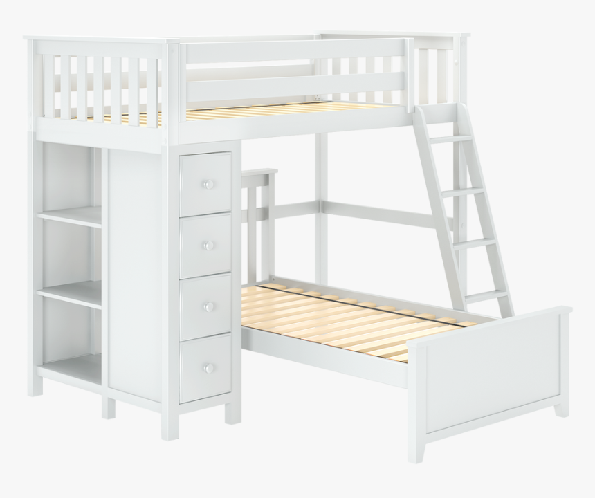 Jackpot Kids Edinburgh 1 Twin All In One Ladder Loft - Bunk Bed, HD Png ...