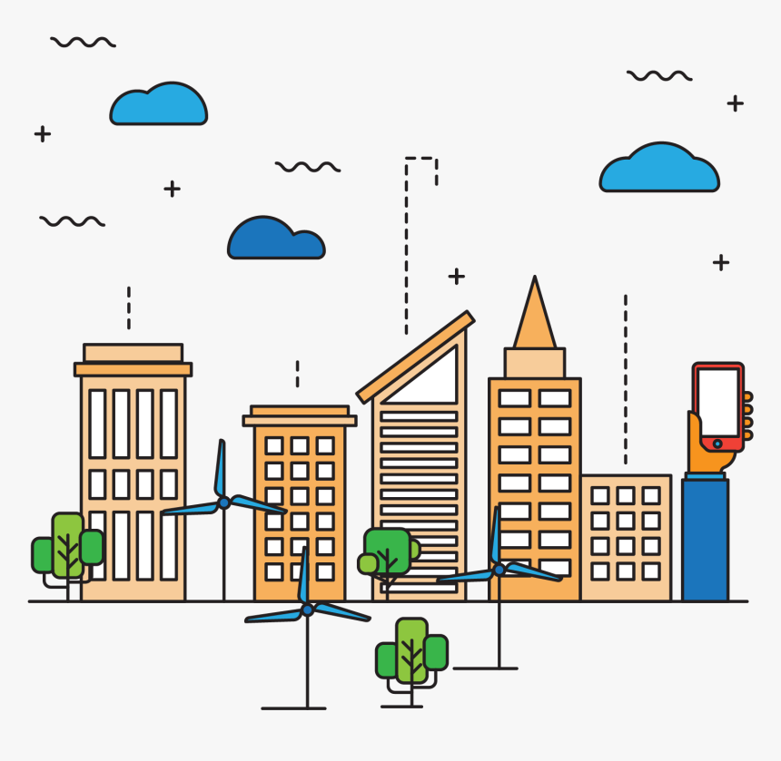 Smart City - Smart City Clip Art, HD Png Download , Transparent Png ...