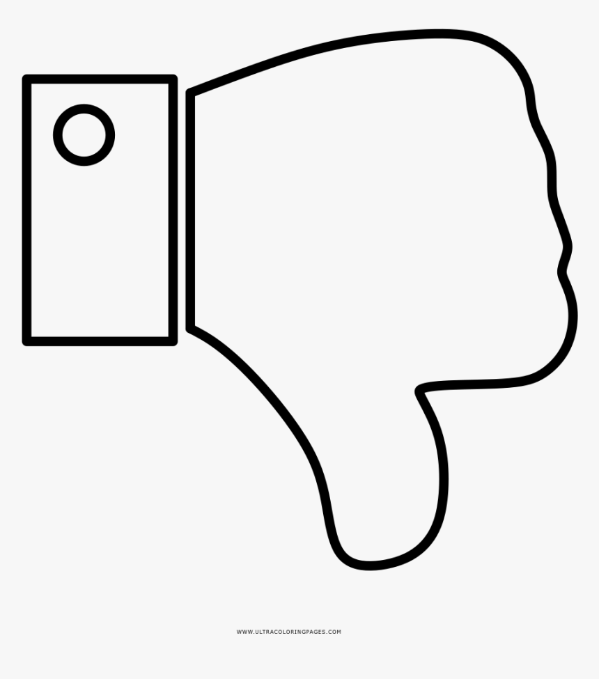 Thumb Down Coloring Page - Line Art, HD Png Download , Transparent Png ...