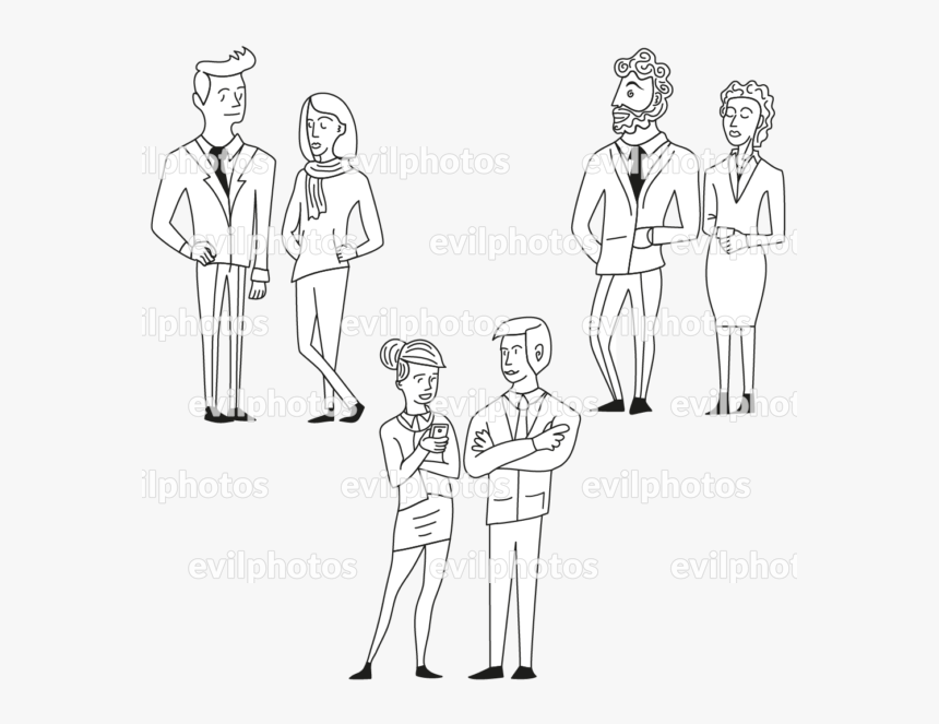 People Drawing Vector And Stock Photo - Line Art, HD Png Download ...