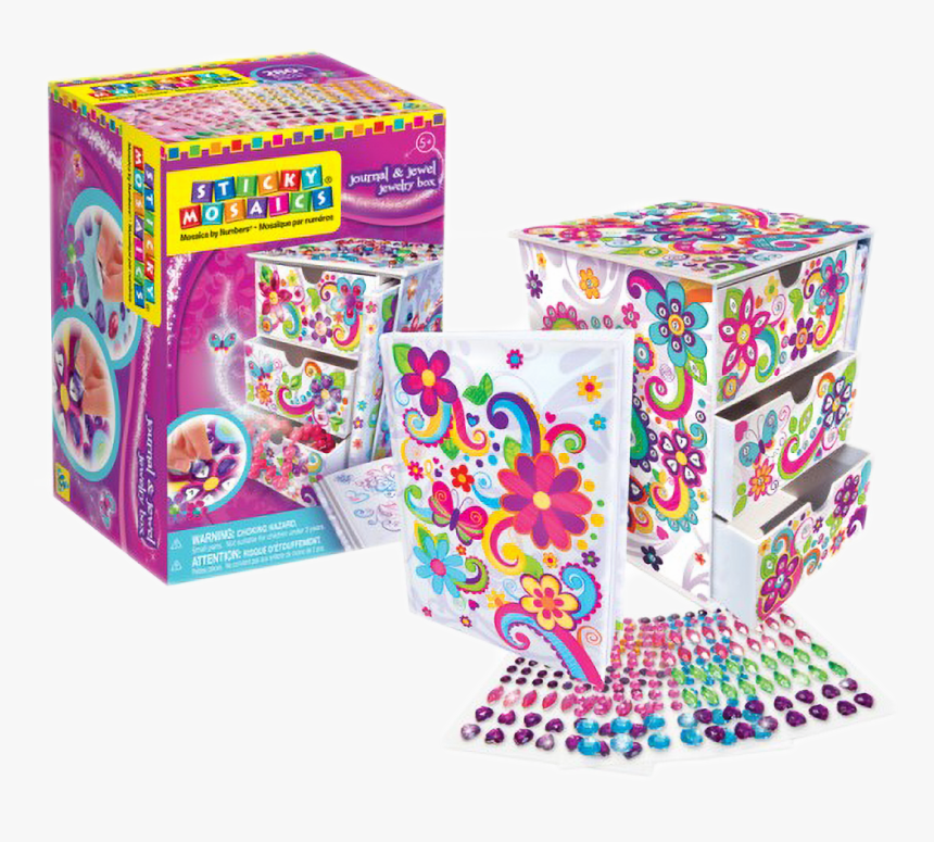 Sticky Mosaics Journal & Jewel Jewelry Box, HD Png Download ...
