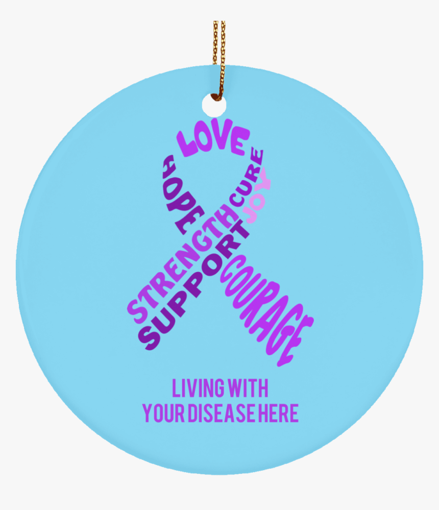 Customisable Purple Awareness Ribbon With Words Ceramic - Erin Aigner ...