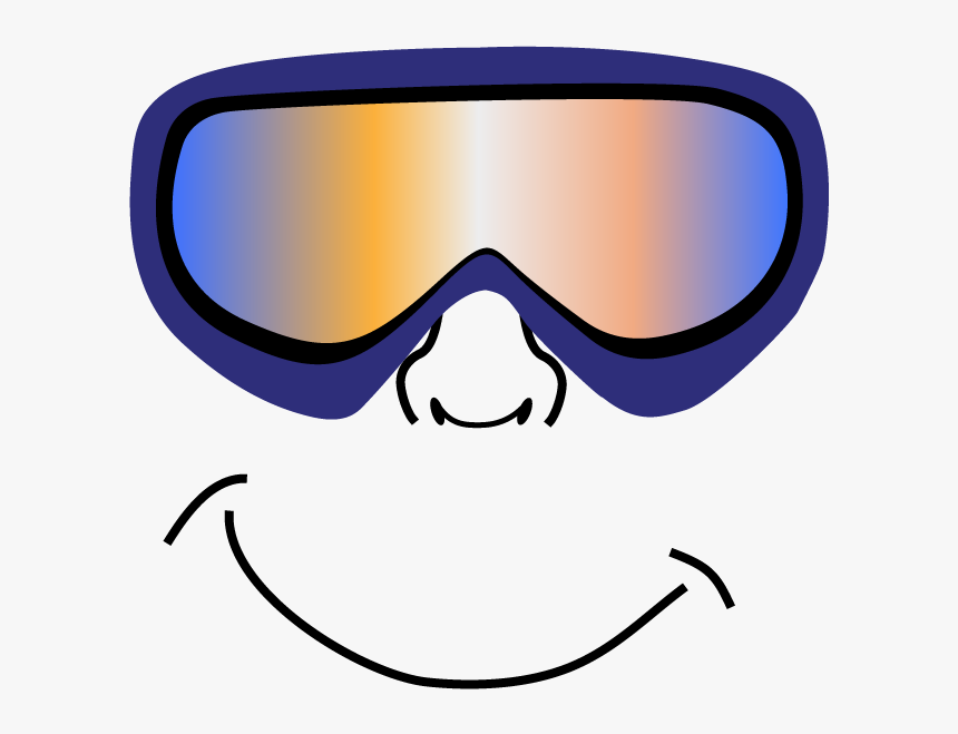 Ski Goggles Face - Cartoon Face With Ski Goggles, HD Png Download ...