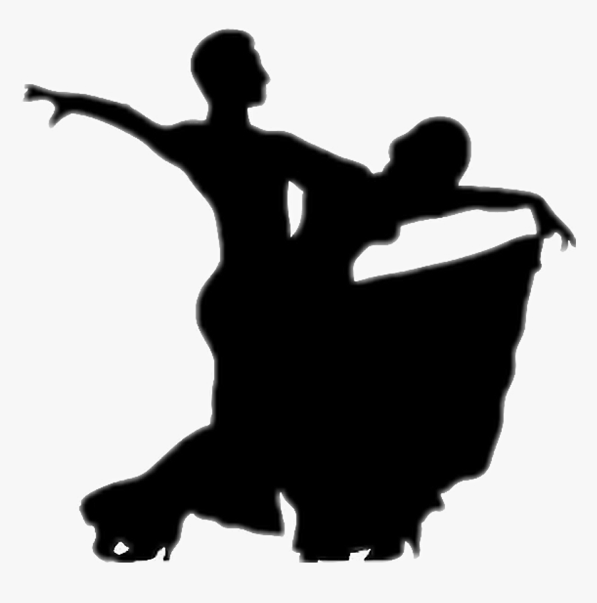 Dance Couple Black Shadow Stickers - Ballroom Dancers Silhouette, HD ...