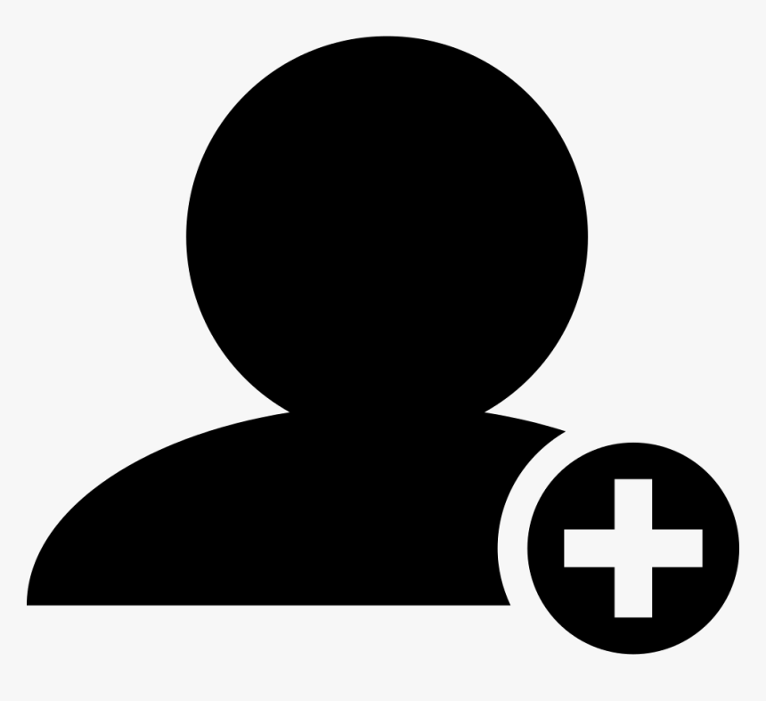 Add People Interface Symbol Of Black Person Close Up, HD Png Download ...