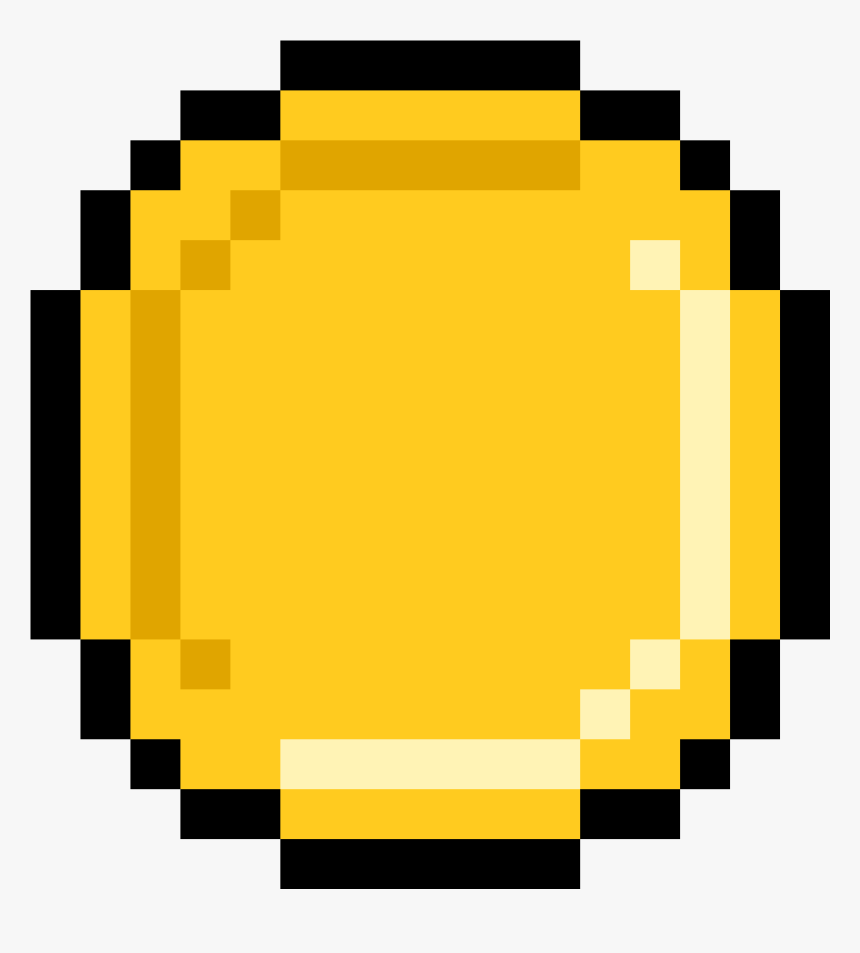 Pixel Coin Png - Simple Pixel Art Pac Man, Transparent Png ...