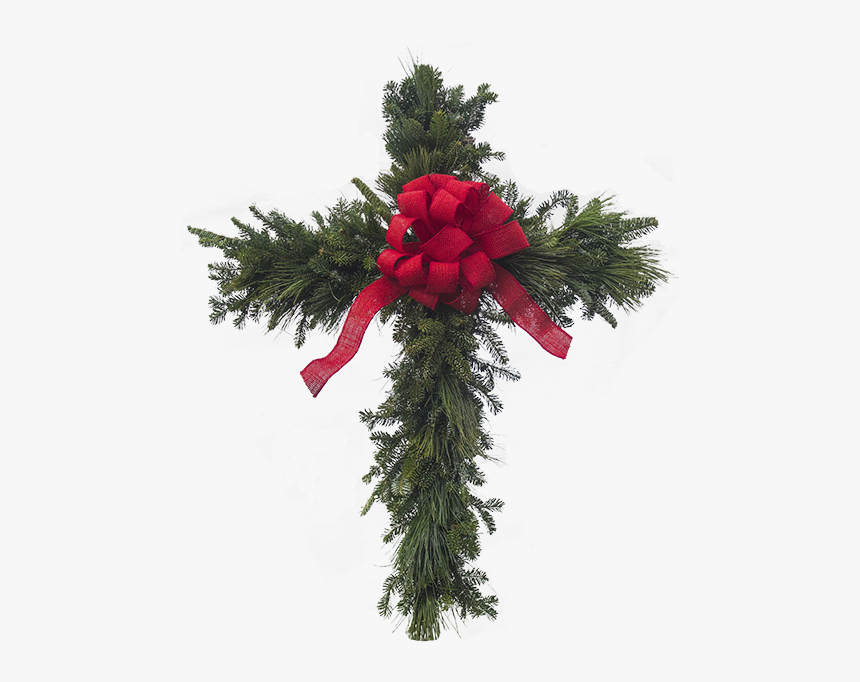 Cross Wreath - Christmas Ornament, HD Png Download , Transparent Png ...